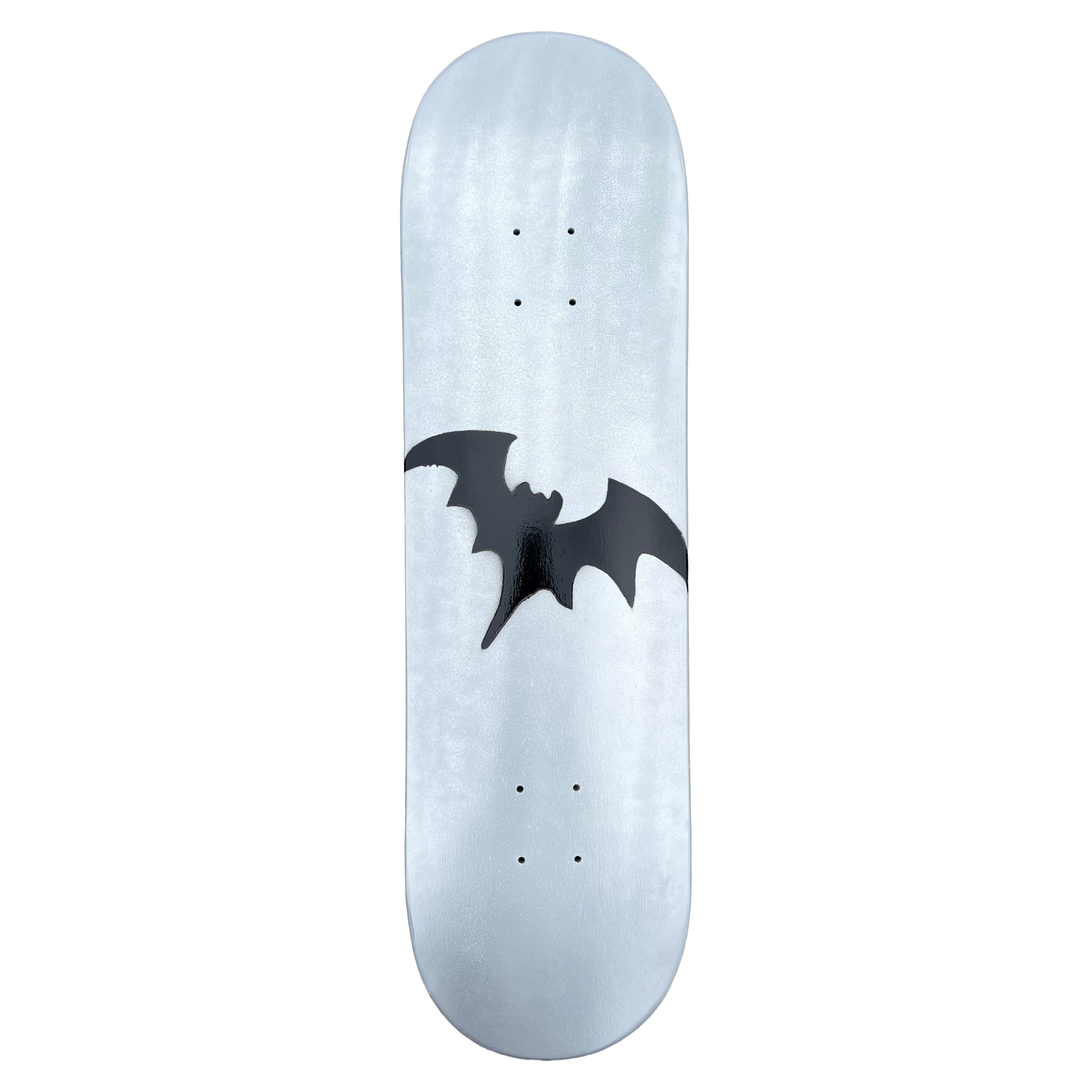 Stardust Metallic Silver / Satin Black Bat Deck 041 8.5" (Standard Cut ...