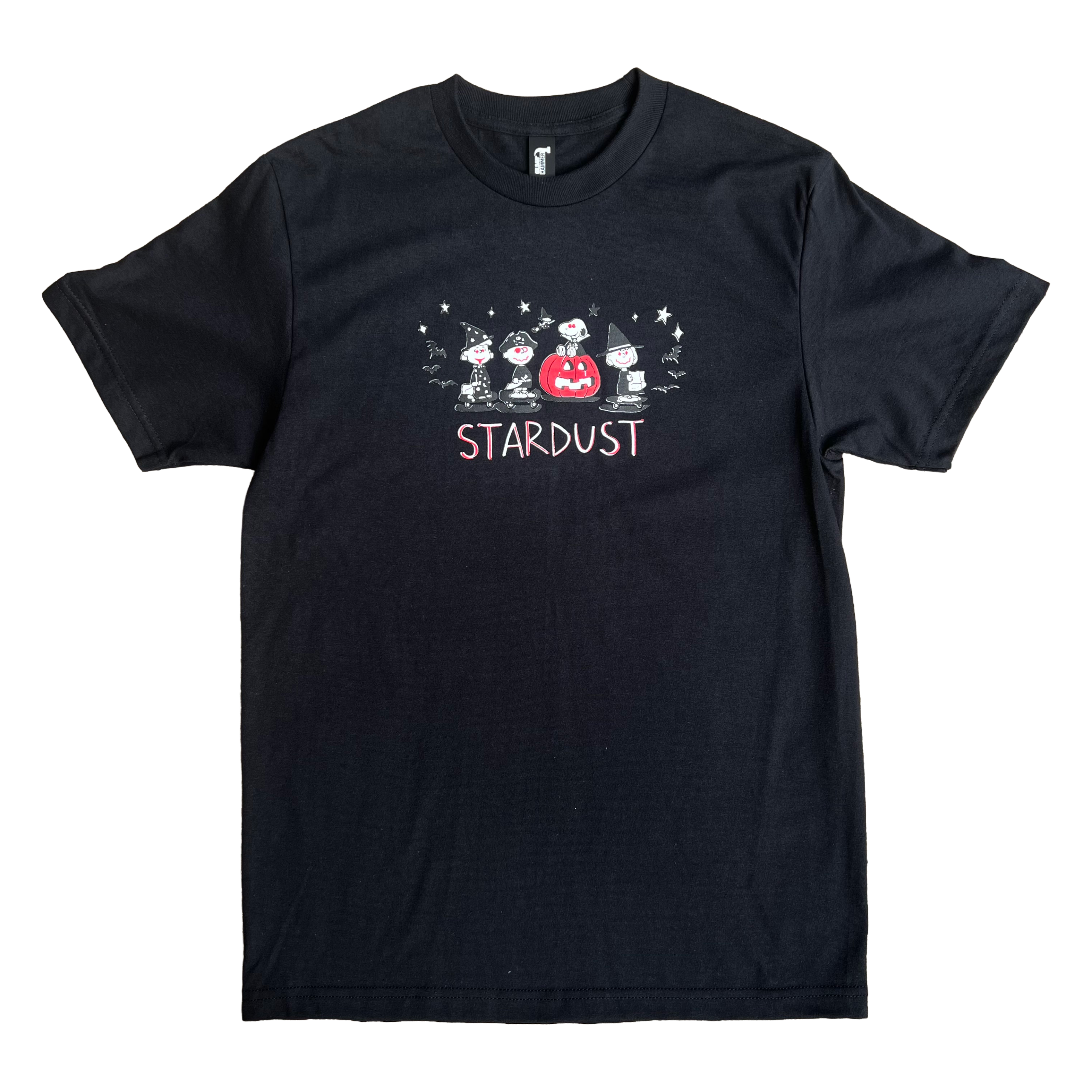 Stardust Skate Shop Halloween 2025 Tee 045 Black / White / Bright Red